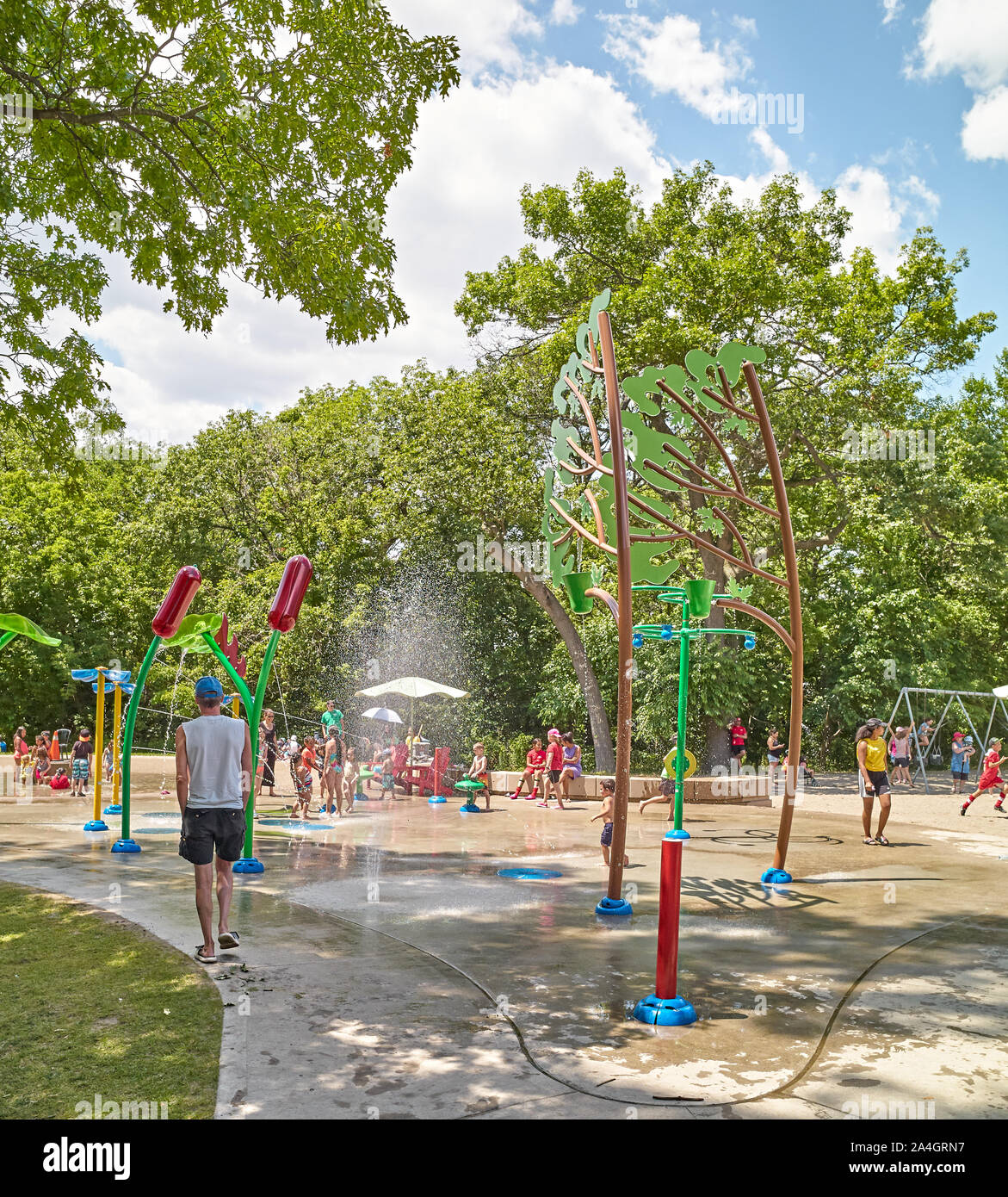 High Park splash pad Stock Photo - Alamy