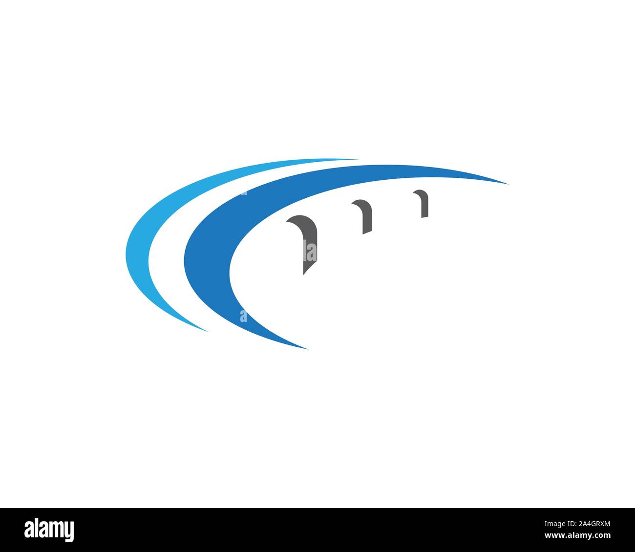 Bridge icon vector illustration Logo template design Stock Vector Image ...