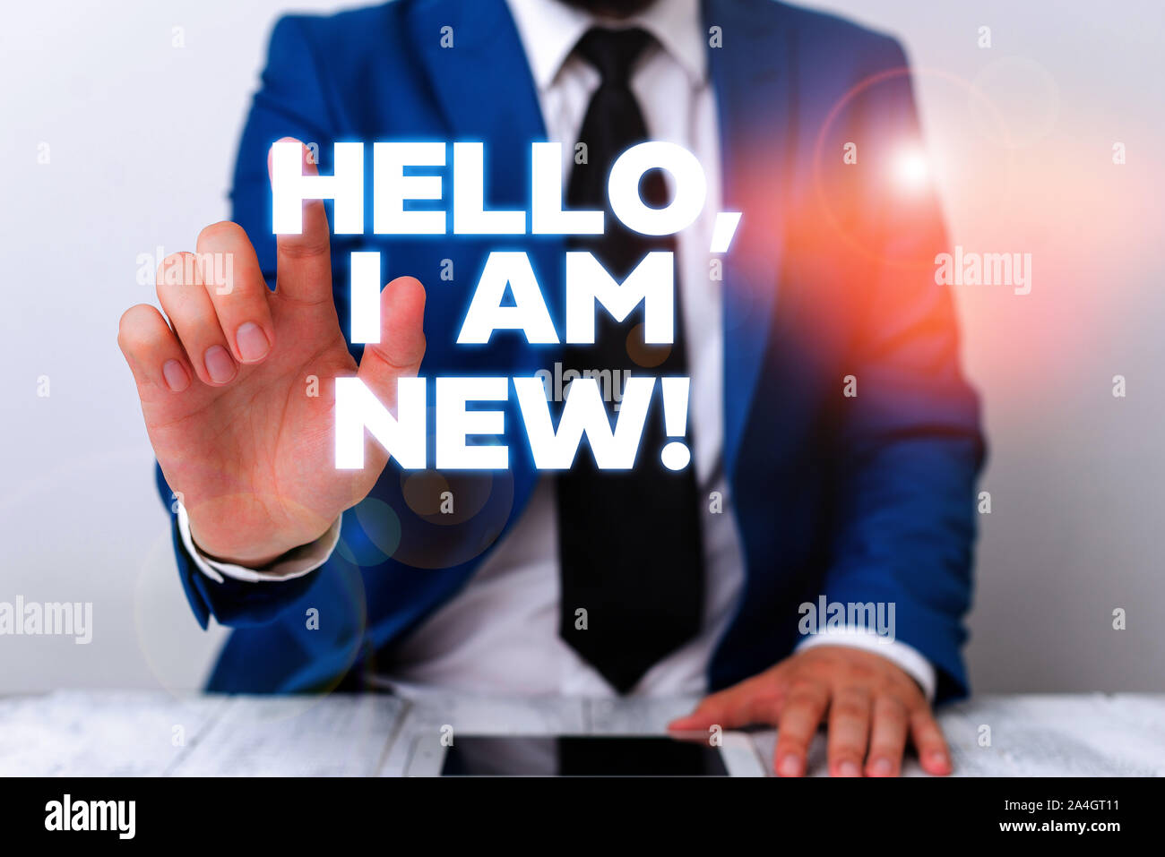 Handwriting text writing Hello I Am New. Conceptual photo used as ...