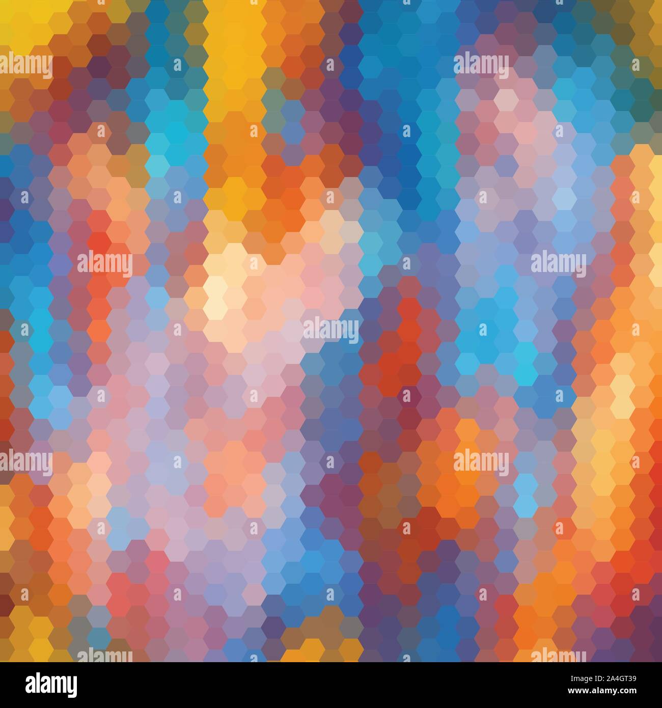 Bright Colored Hexagonal Honeycomb Abstract Background - Vector ...