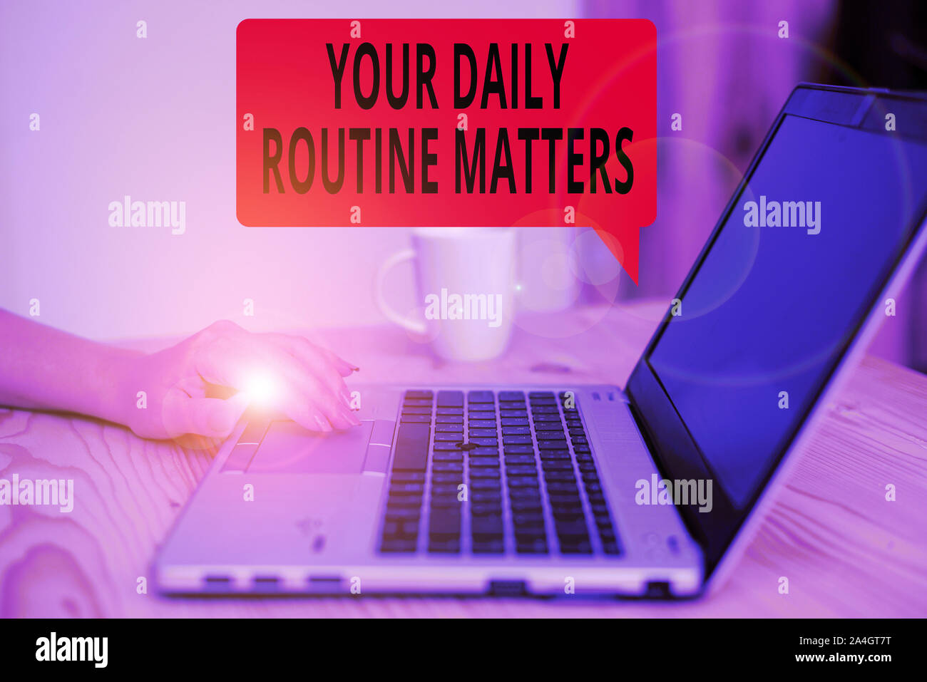 Text sign showing Your Daily Routine Matters. Business photo showcasing ...