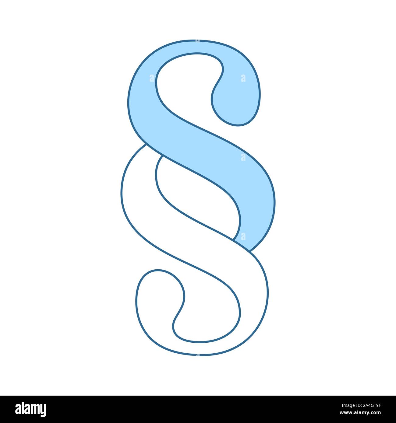Paragraph Symbol Icon. Thin Line With Blue Fill Design. Vector ...