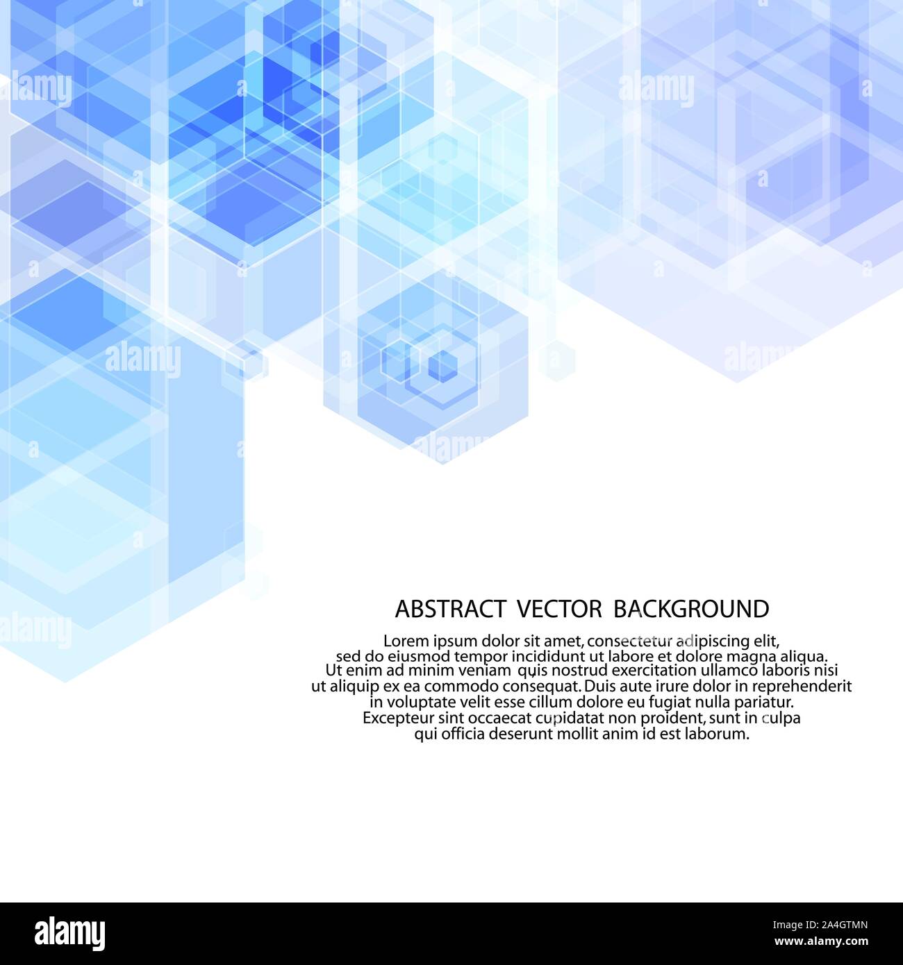 hexagon blue background. layout for advertising Stock Vector Image ...