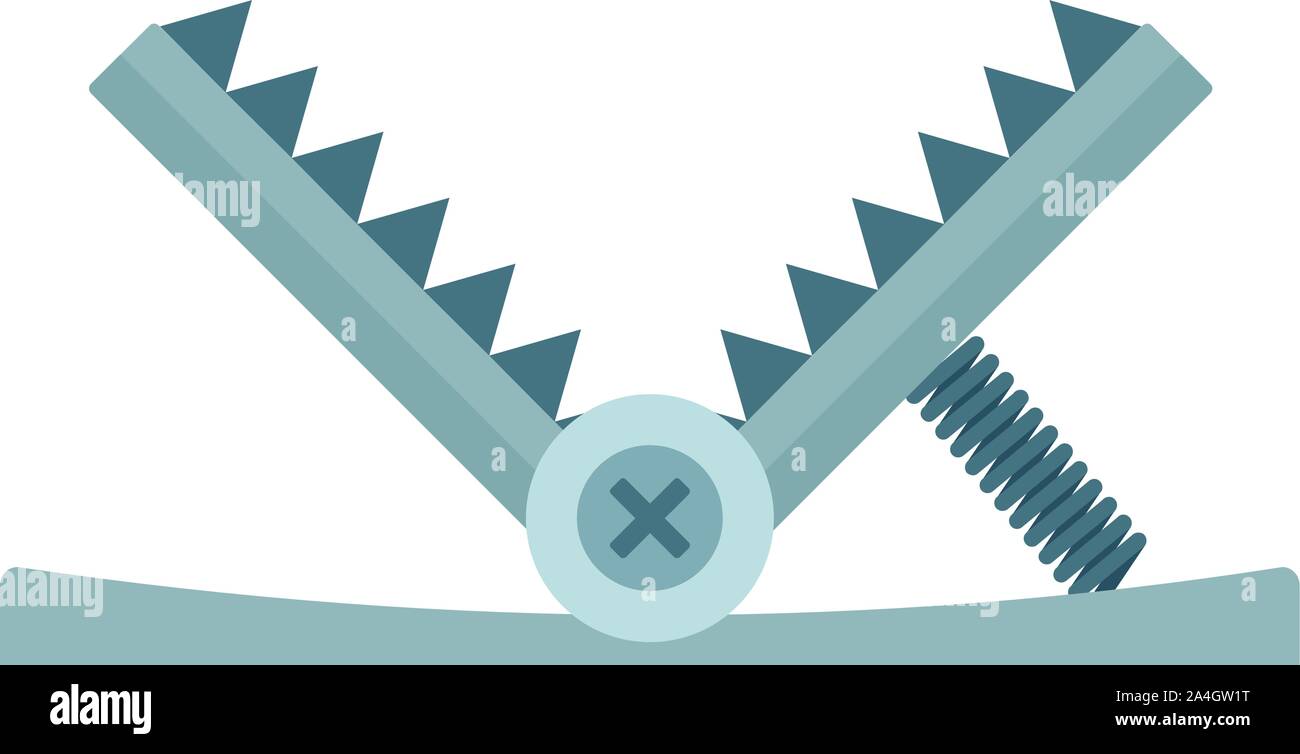 Hunting trap icon. Flat illustration of hunting trap vector icon for ...