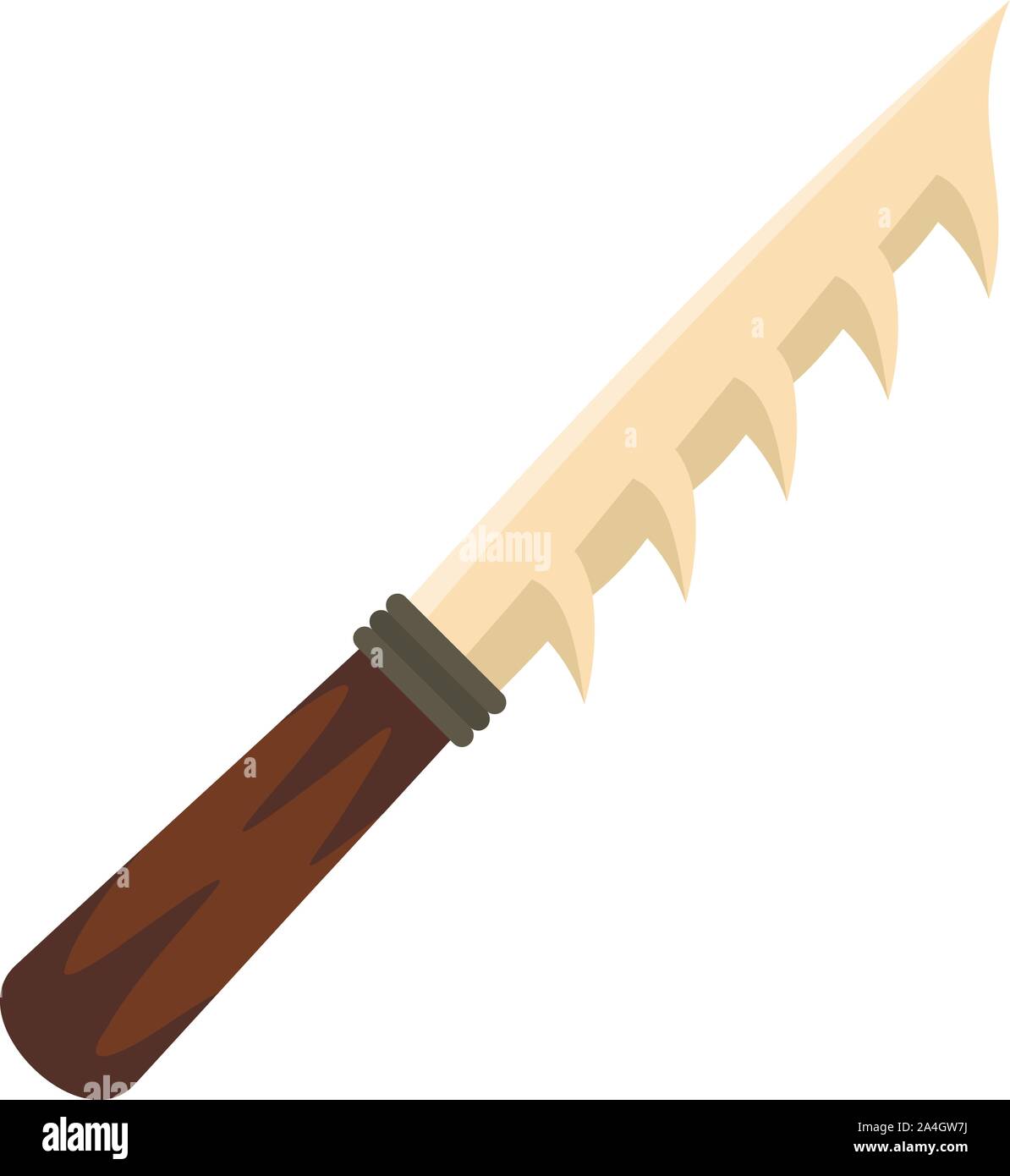 Stone age knife icon. Flat illustration of stone age knife vector icon ...