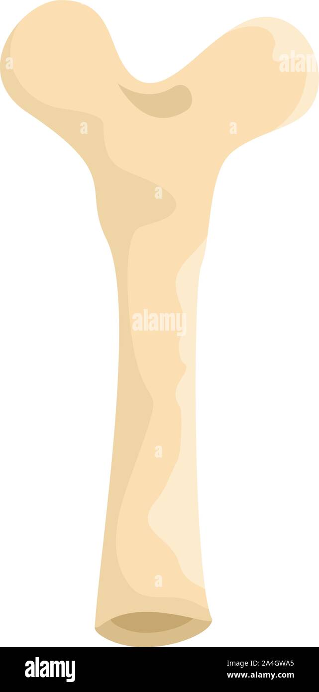 Stone age bone icon. Flat illustration of stone age bone vector icon ...