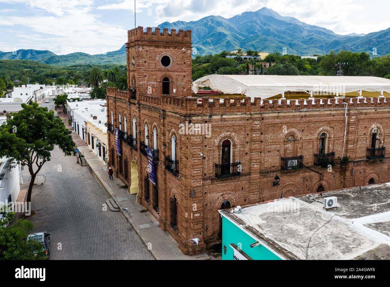 aerial view of the municipality of Alamos, Sonora Mexico, Magical Town ...