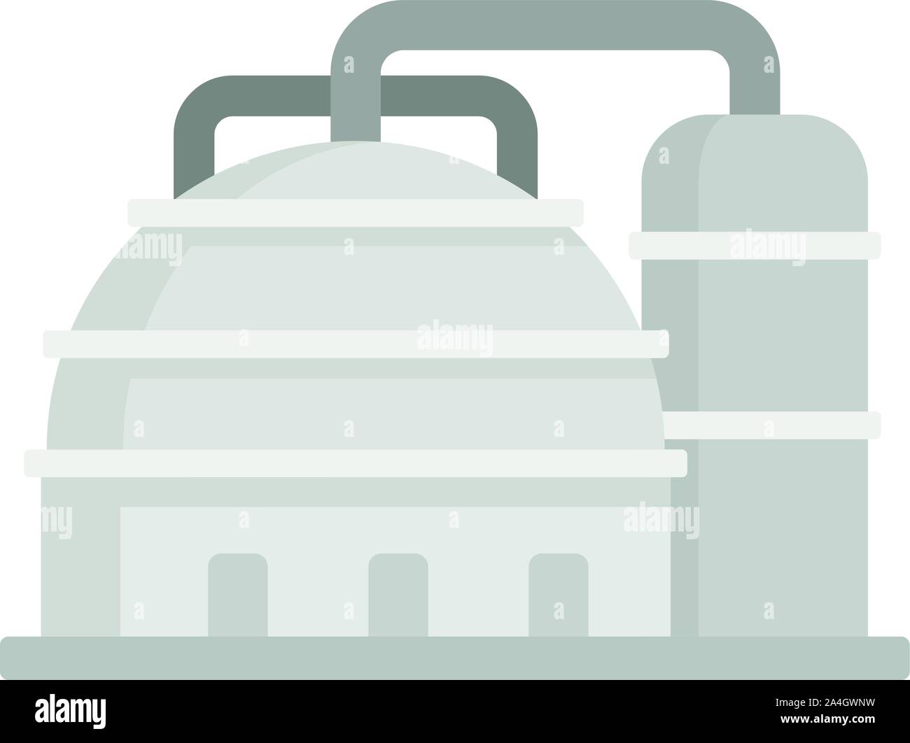 Platform refinery plant icon. Flat illustration of platform refinery ...