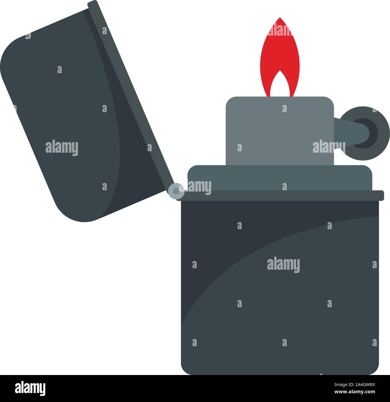 Cigarette lighter icon. Flat illustration of cigarette lighter vector ...