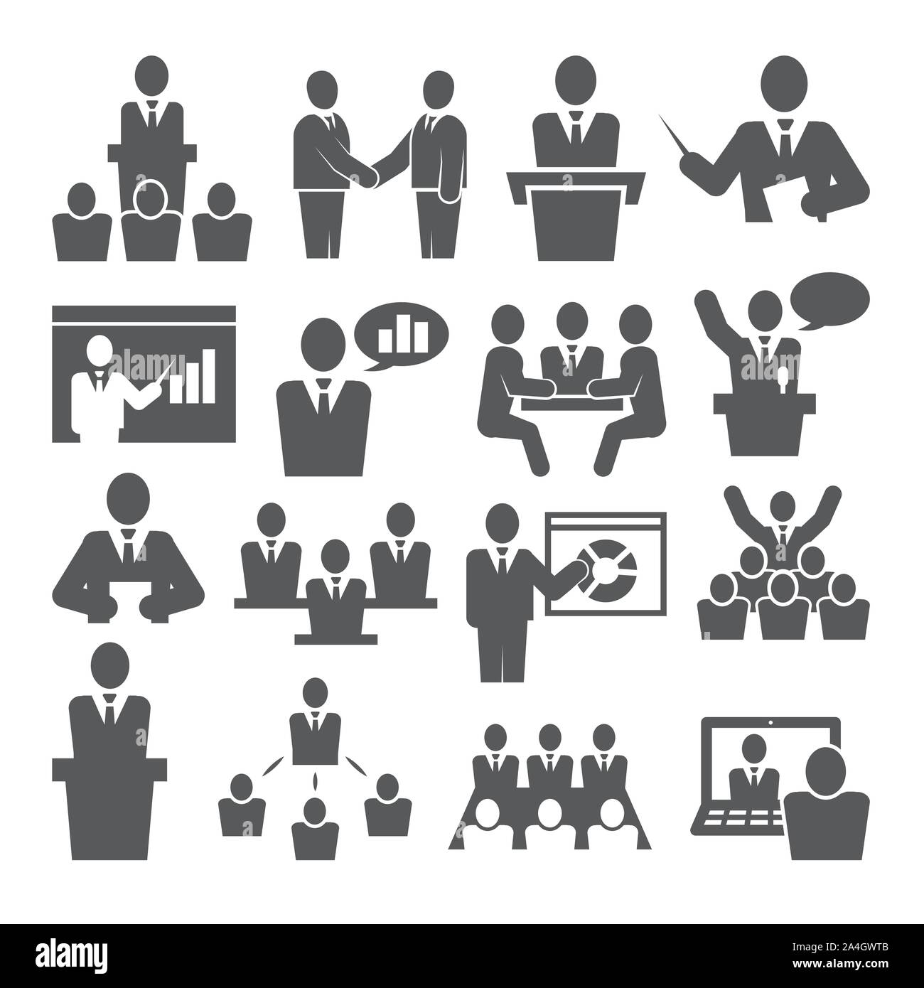 Conference meeting person presenting Stock Vector Images - Alamy