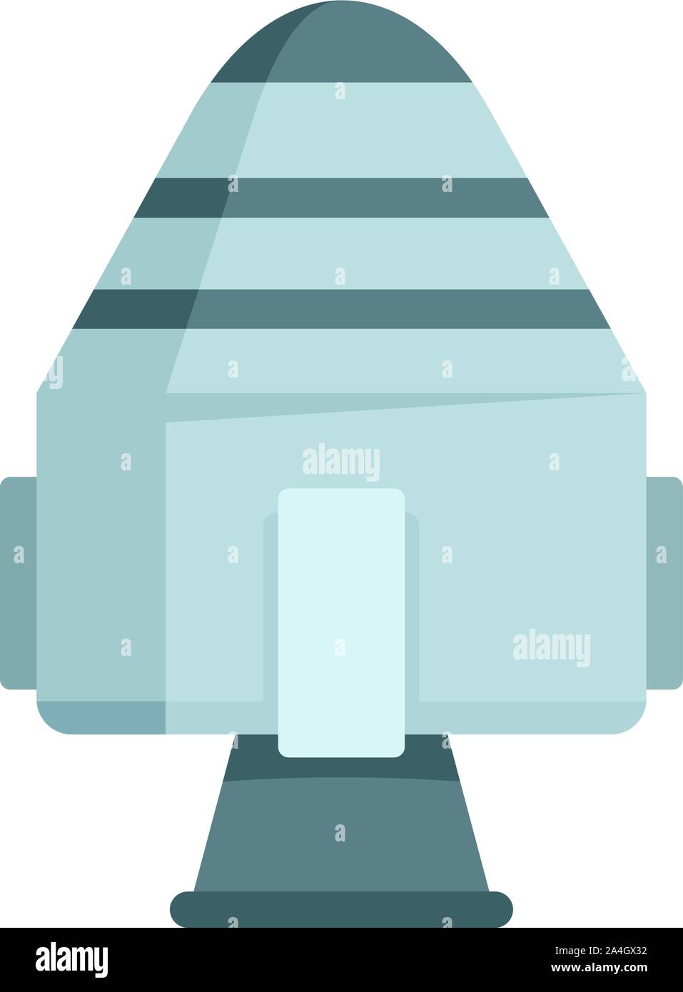 Space rocket capsule icon. Flat illustration of space rocket capsule ...