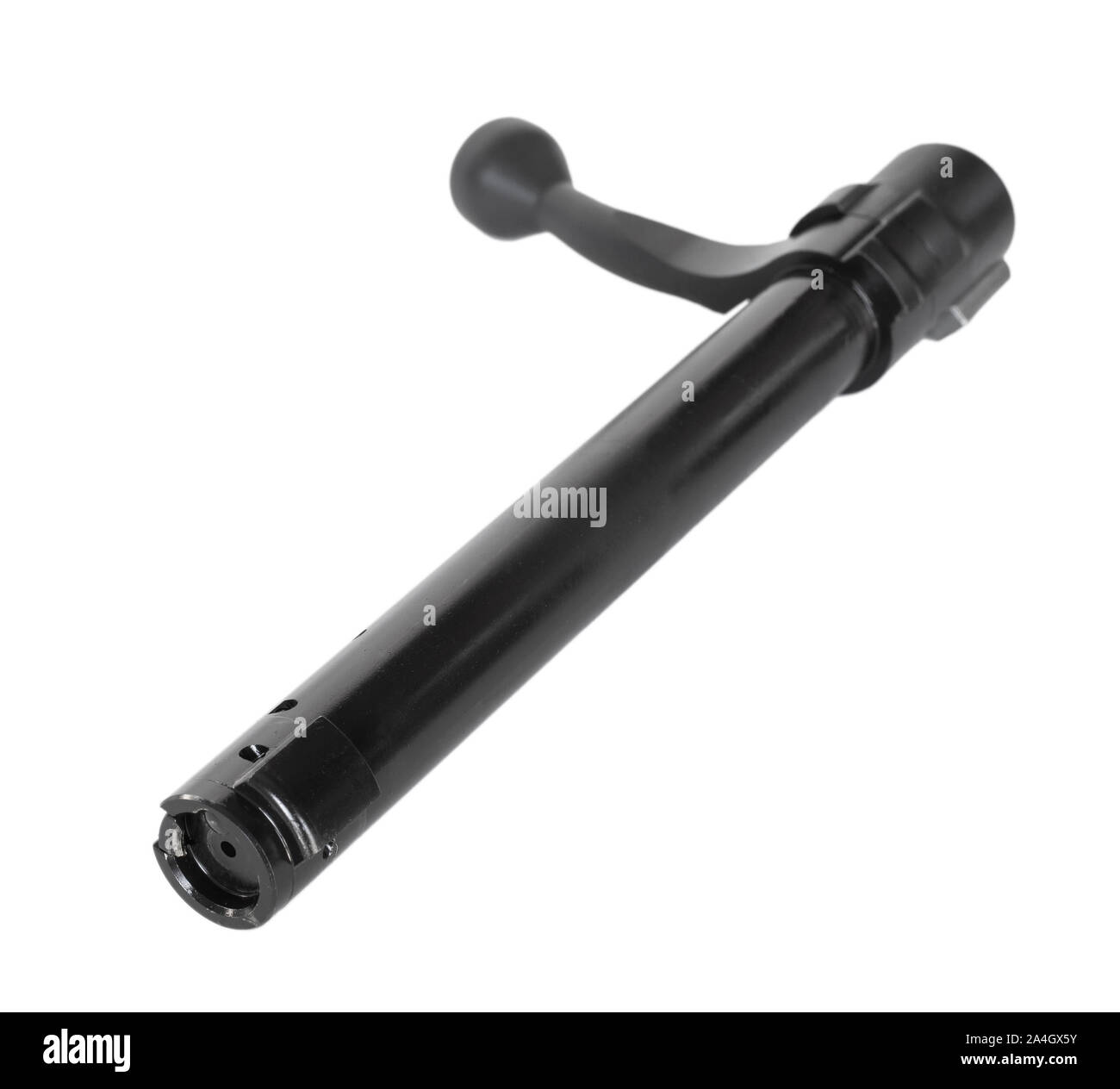 Bolt action rifle bolt isolated on a white background Stock Photo - Alamy
