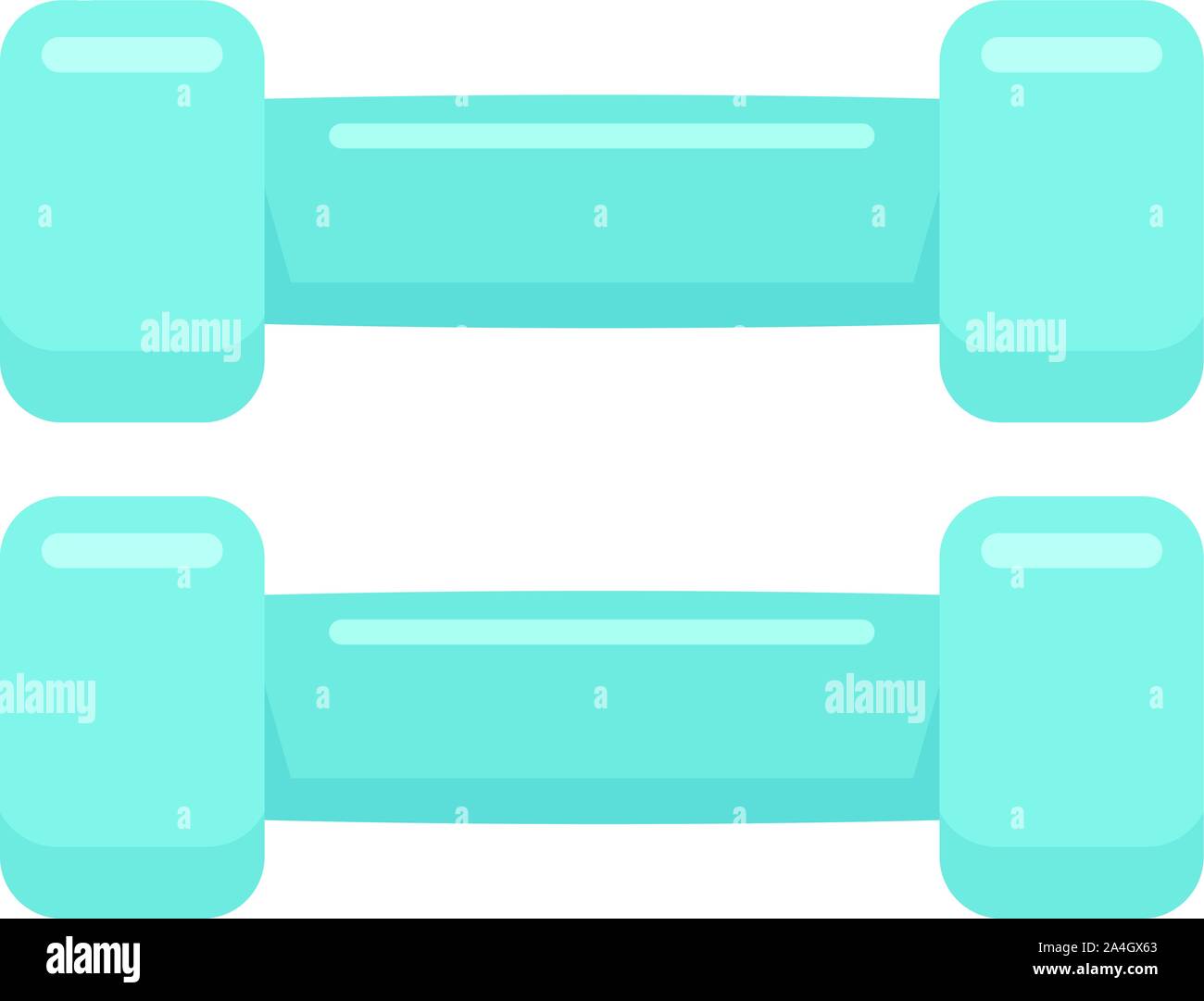 Rubber fitness dumbbell icon. Flat illustration of rubber fitness ... Rubber fitness dumbbell icon. Flat illustration of rubber fitness ...