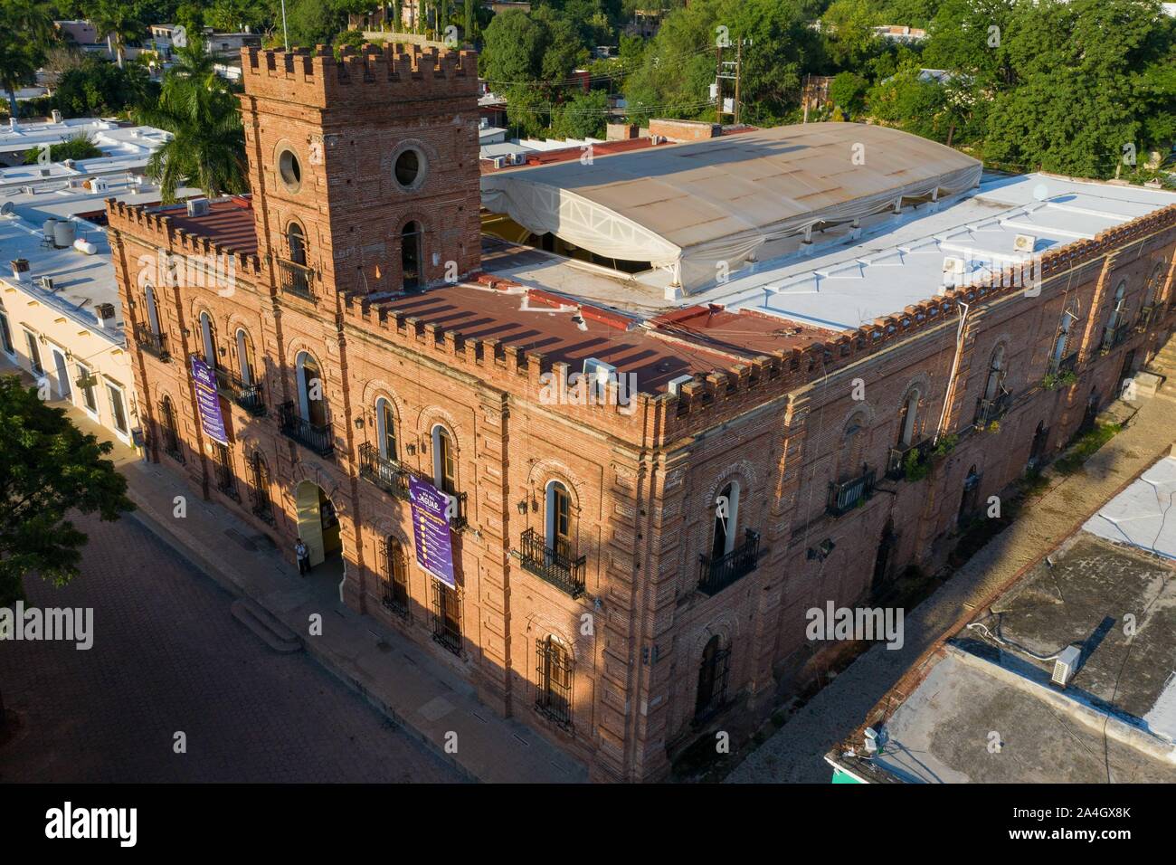 aerial view of the municipality of Alamos, Sonora Mexico, Magical Town ...