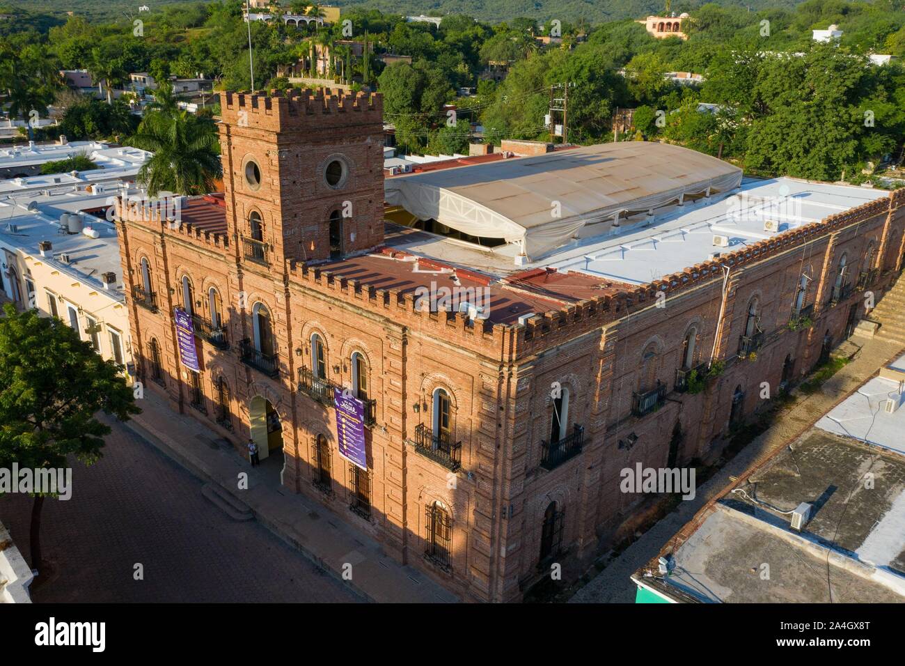 aerial view of the municipality of Alamos, Sonora Mexico, Magical Town ...