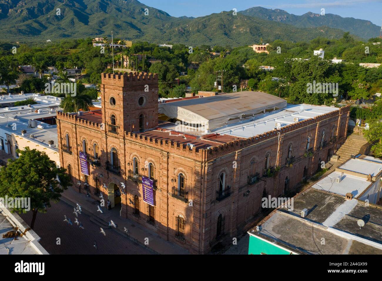 aerial view of the municipality of Alamos, Sonora Mexico, Magical Town ...