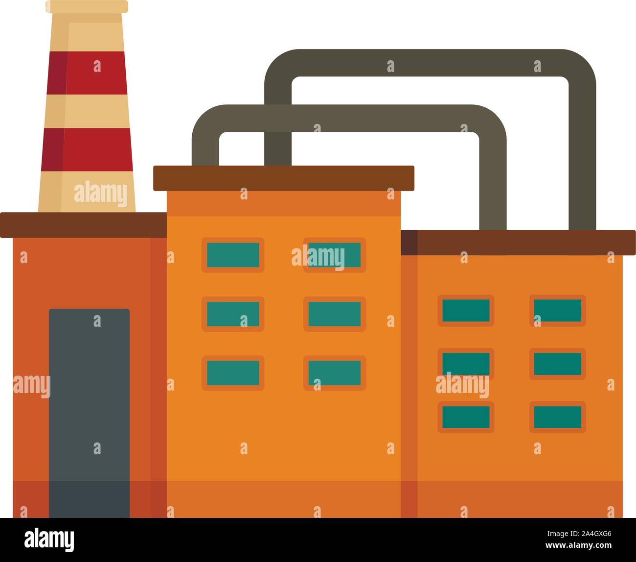 Refinery factory icon. Flat illustration of refinery factory vector ...
