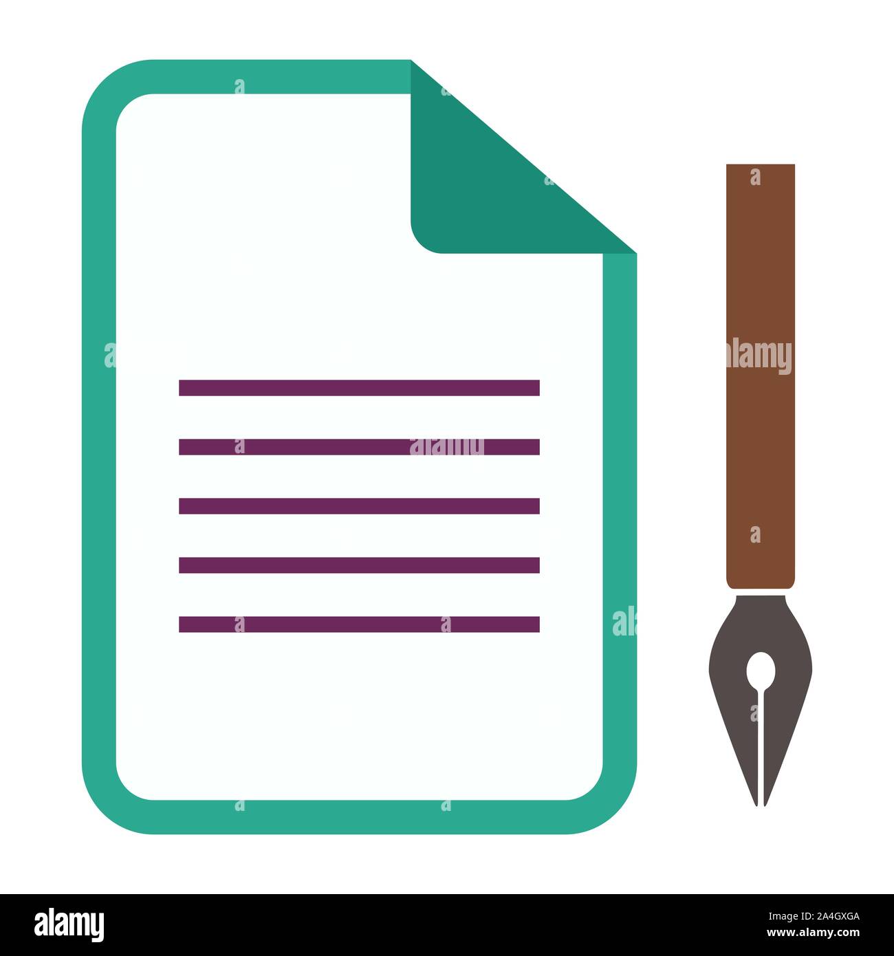 vector sign contract illustration, business agreement signature ...