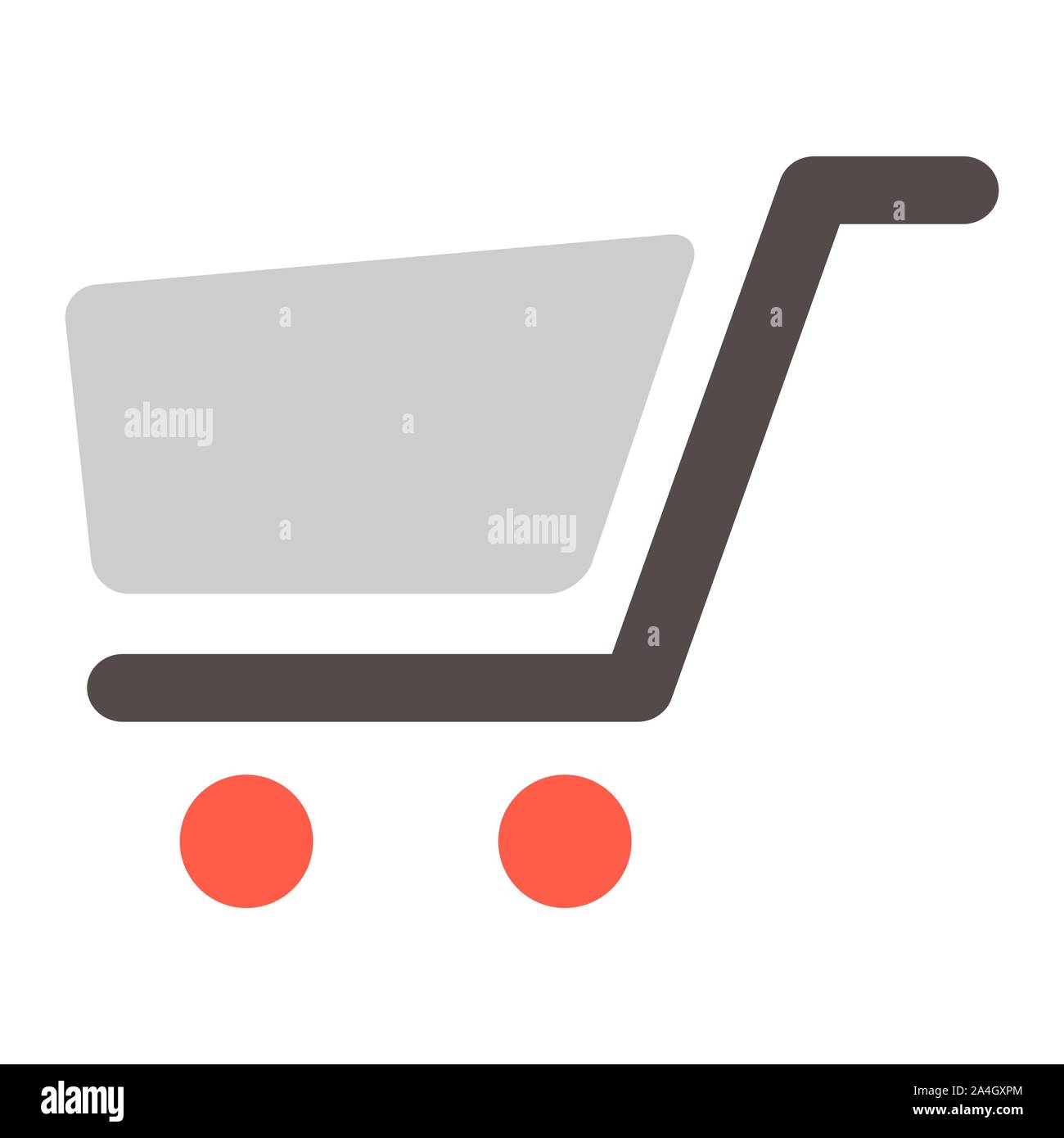 vector shopping cart illustration - commercial market icon Stock Vector ...