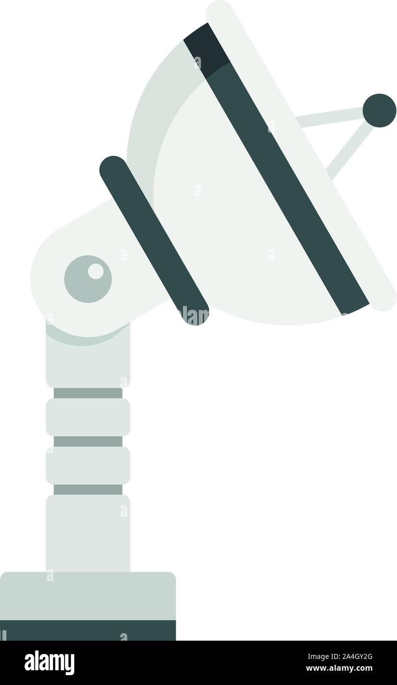 Ground satellite antenna icon. Flat illustration of ground satellite ...