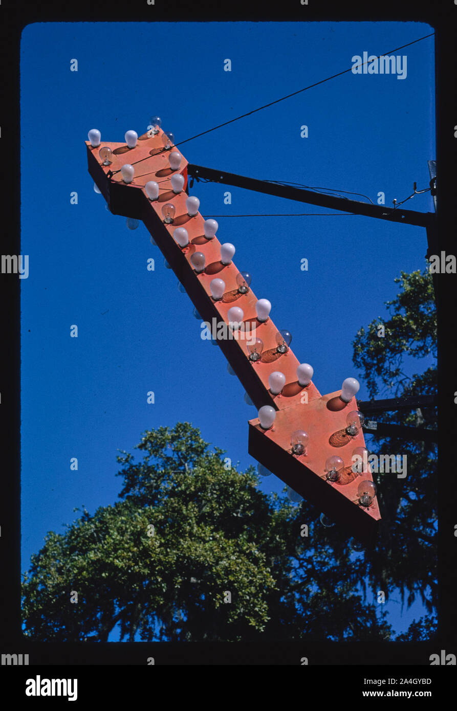 Twin Oaks Drive-In Bar-B-Q Restaurant sign (arrow), Norwich Street ...