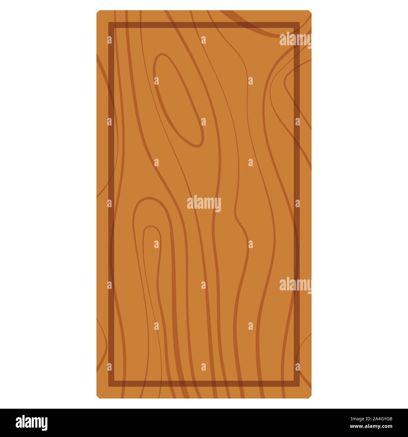 Vector illustration of empty rectangular shape wooden texture cutting ...