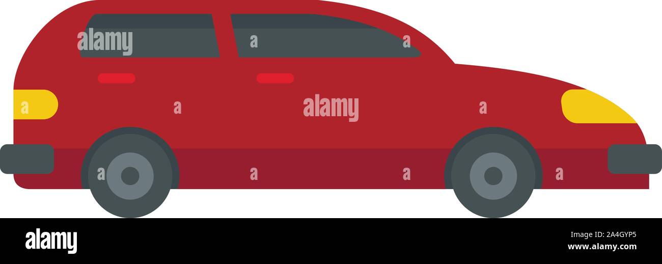 Red car icon. Flat illustration of red car vector icon for web design ...