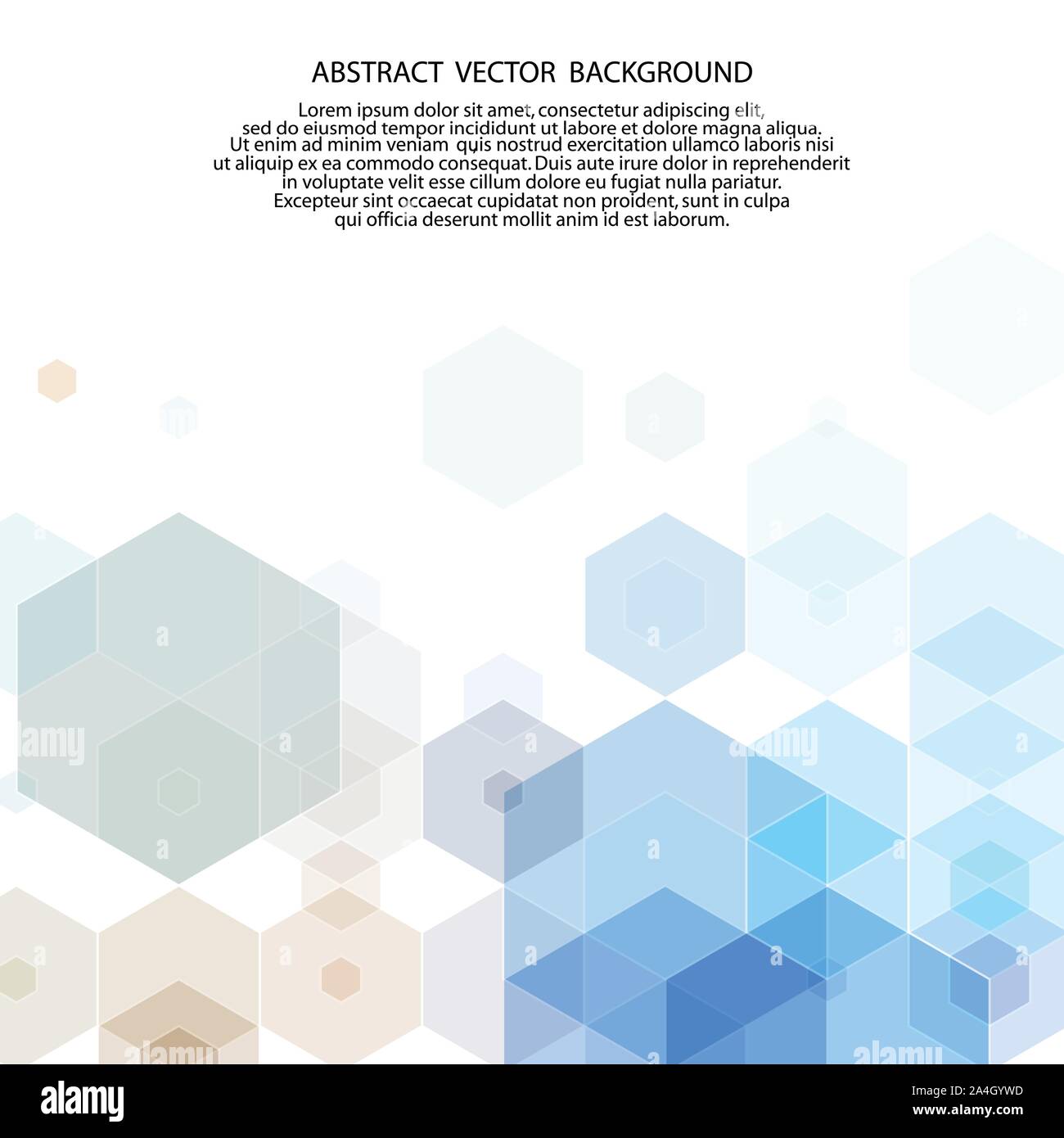 blue colorful hexagon background. polygonal style. layout for ...