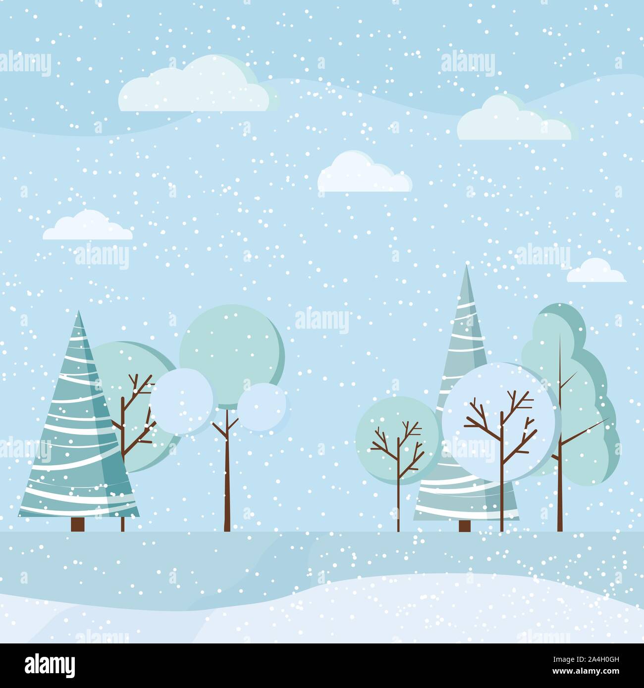 Road in forest valley Stock Vector Images - Alamy