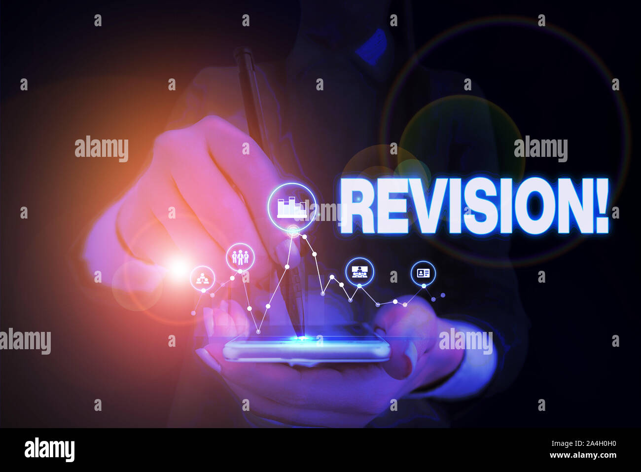 Writing note showing Revision. Business concept for action of revising ...