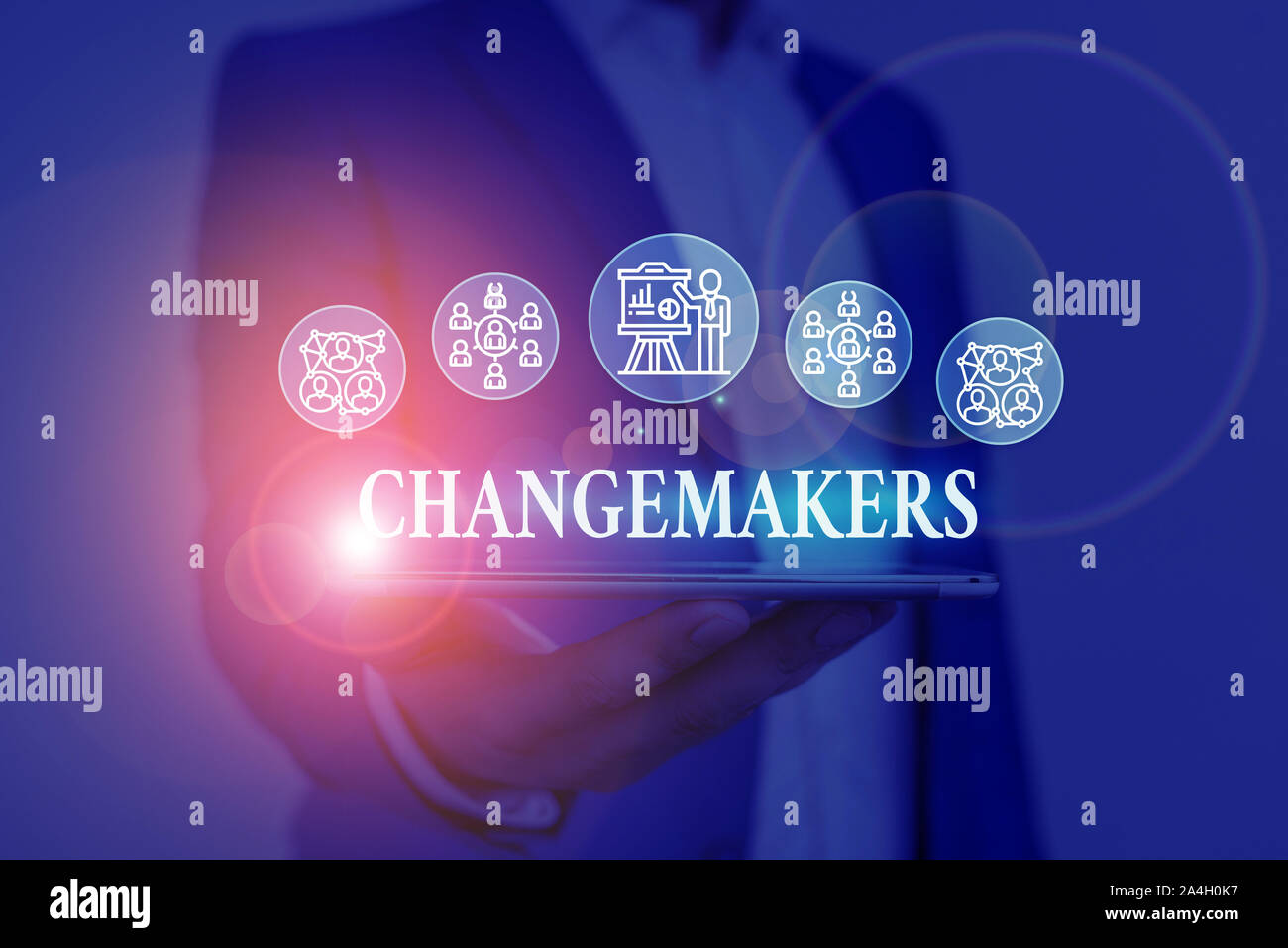 Text sign showing Changemakers. Business photo showcasing Young Turk ...