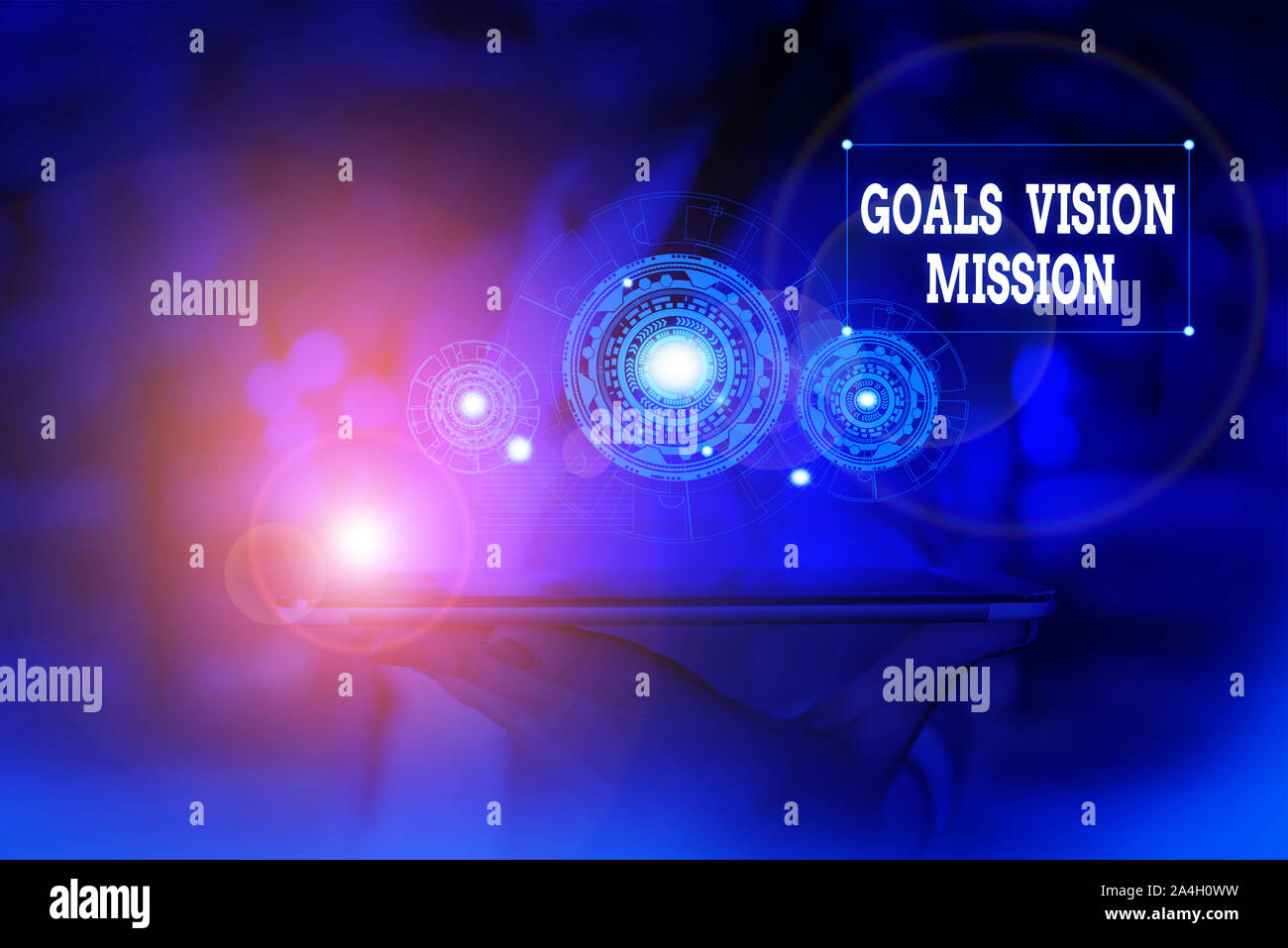 Text sign showing Goals Vision Mission. Business photo text practical ...