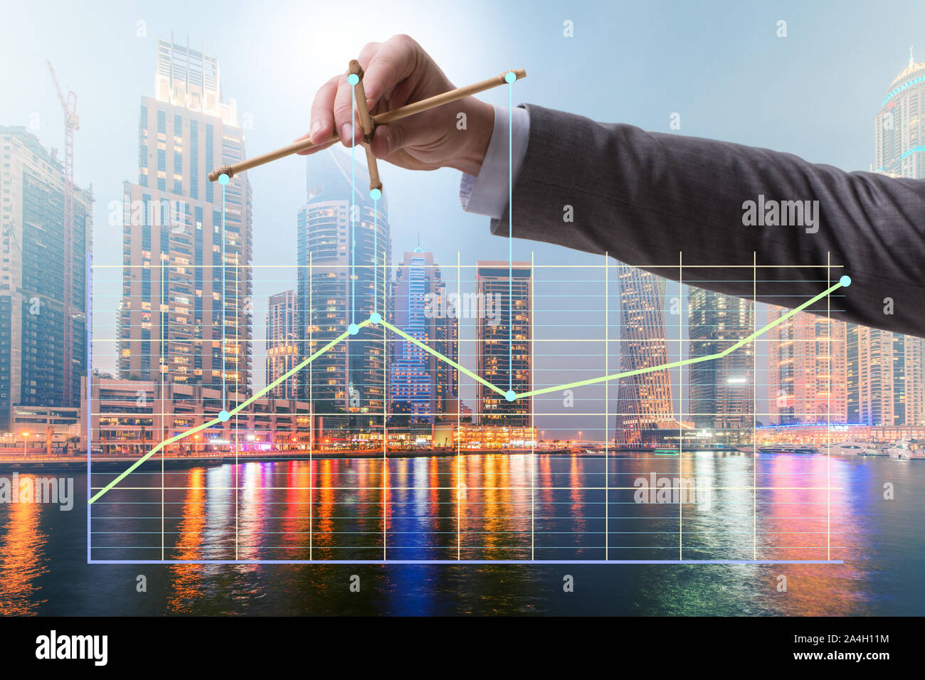 The businessman controlling the market with strings Stock Photo - Alamy