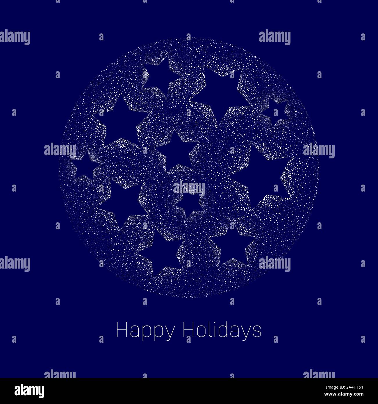 Magical Winter Holidays Stardust and Stars on Dark Blue Background ...