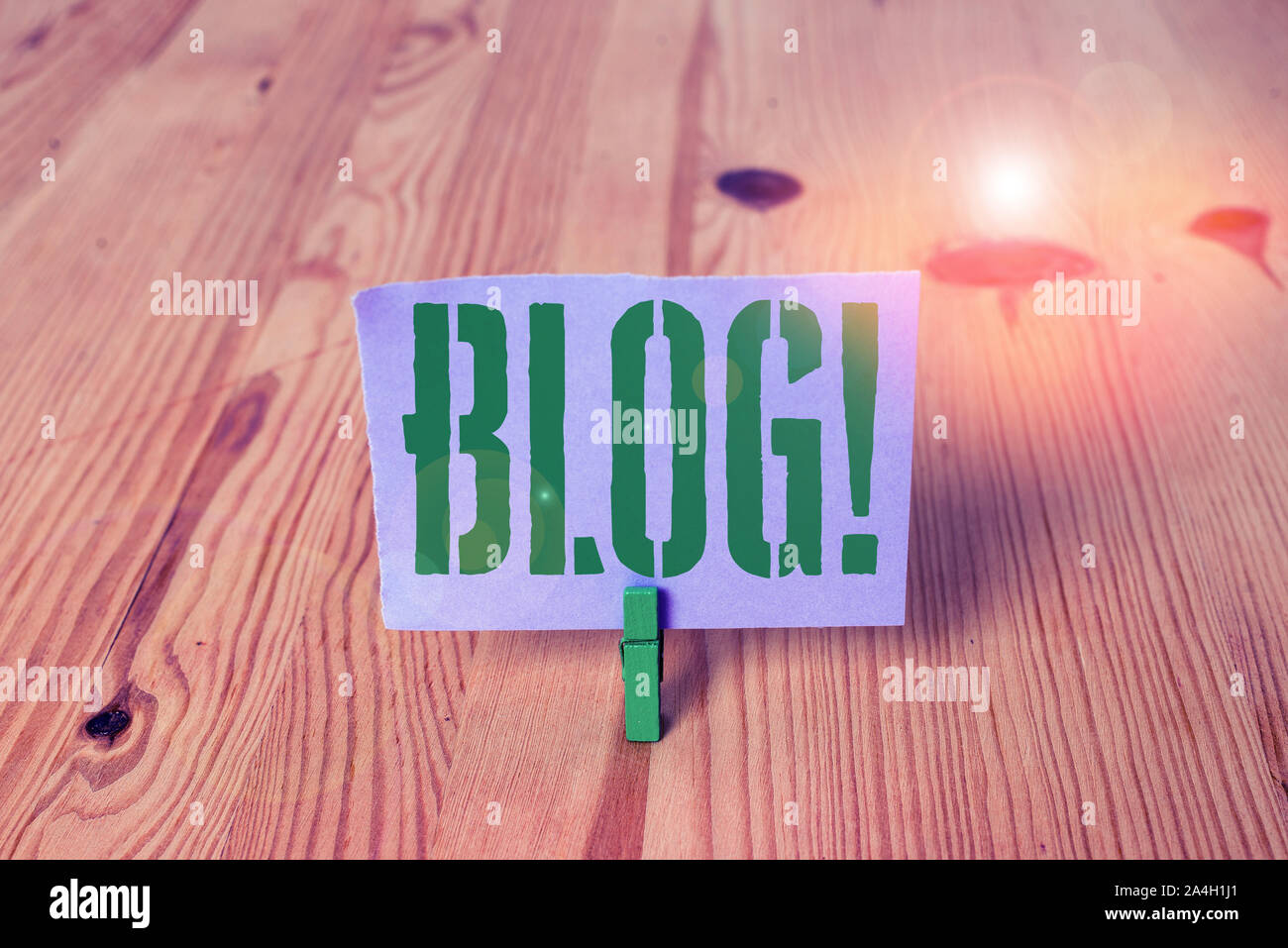 Writing note showing Blog. Business concept for regularly updated website web page run by ...