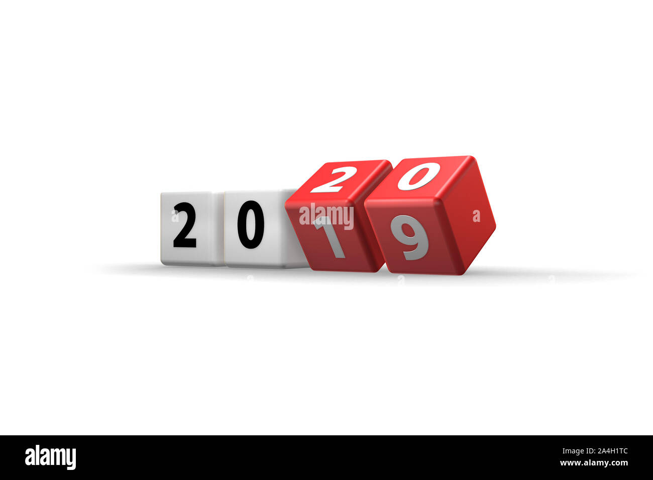 Concept of year from 2019 to 2020 - 3d rendering Stock Photo - Alamy