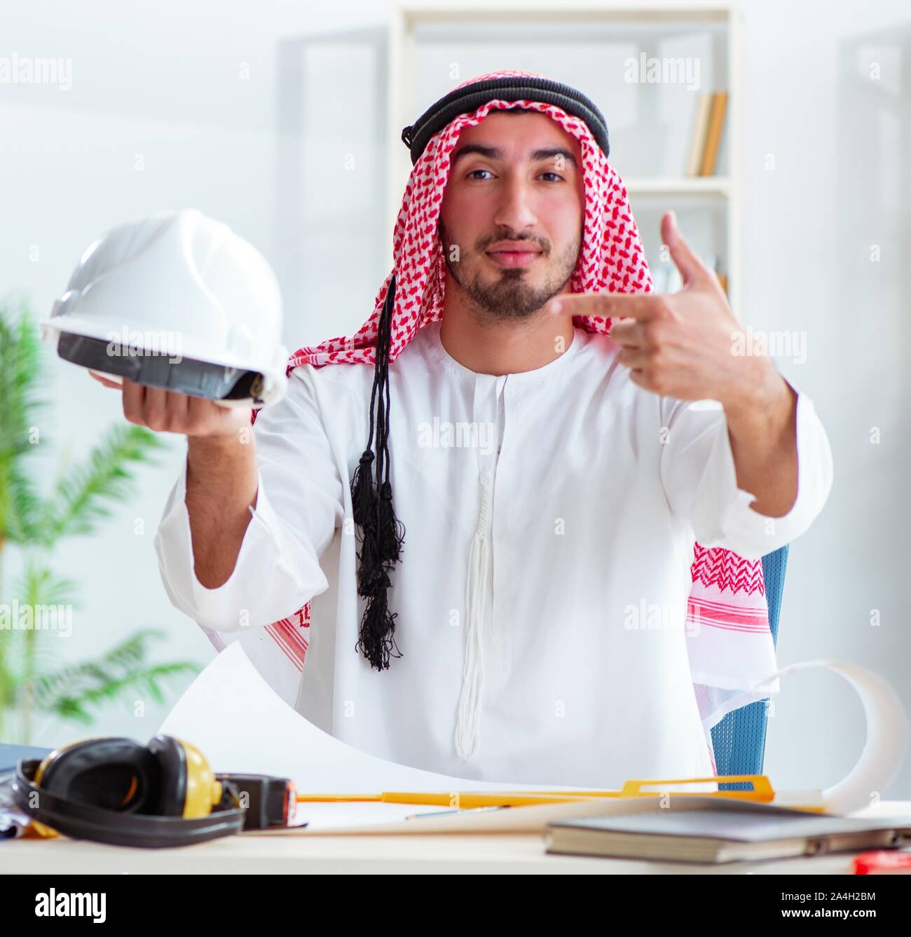 The arab engineer working on new project Stock Photo - Alamy