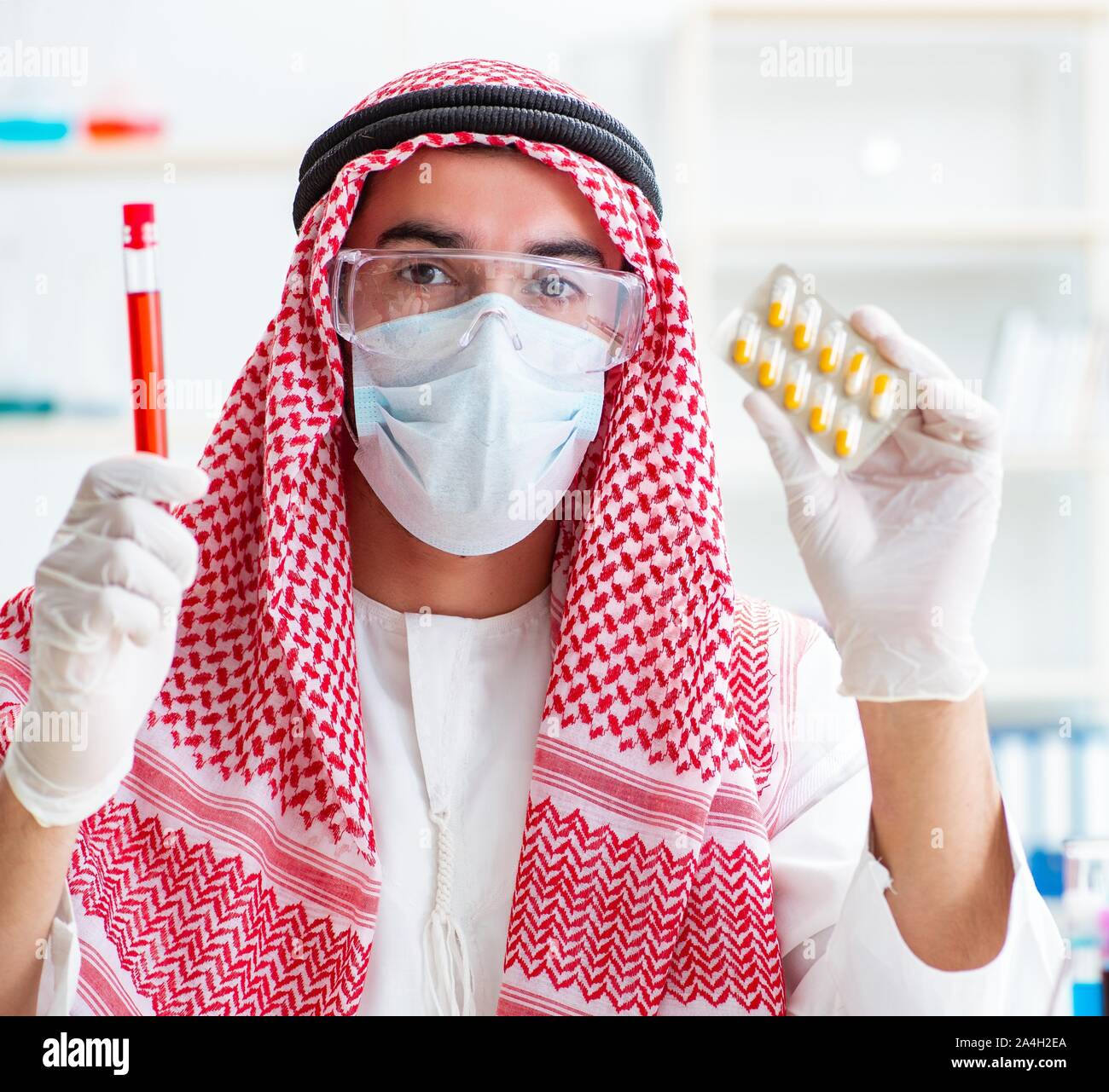 The pharmaceutical industry chemist working on lab Stock Photo - Alamy