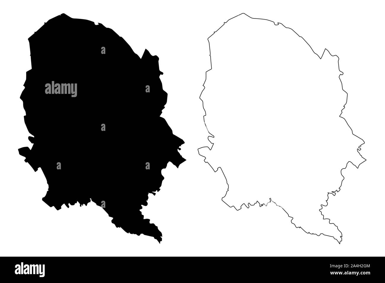 Northern Savonia Region (Republic of Finland) map vector illustration ...