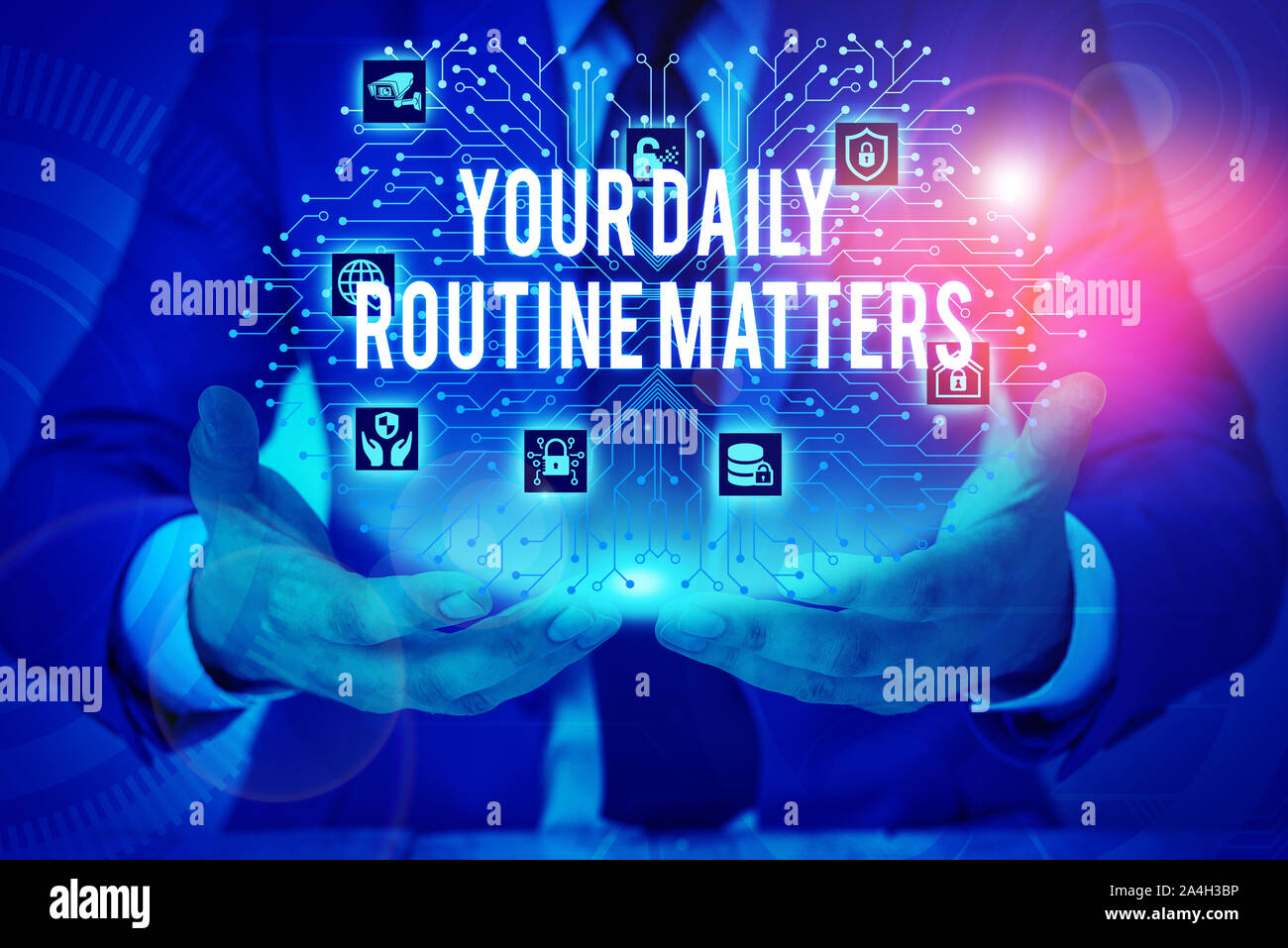 Text sign showing Your Daily Routine Matters. Business photo showcasing ...