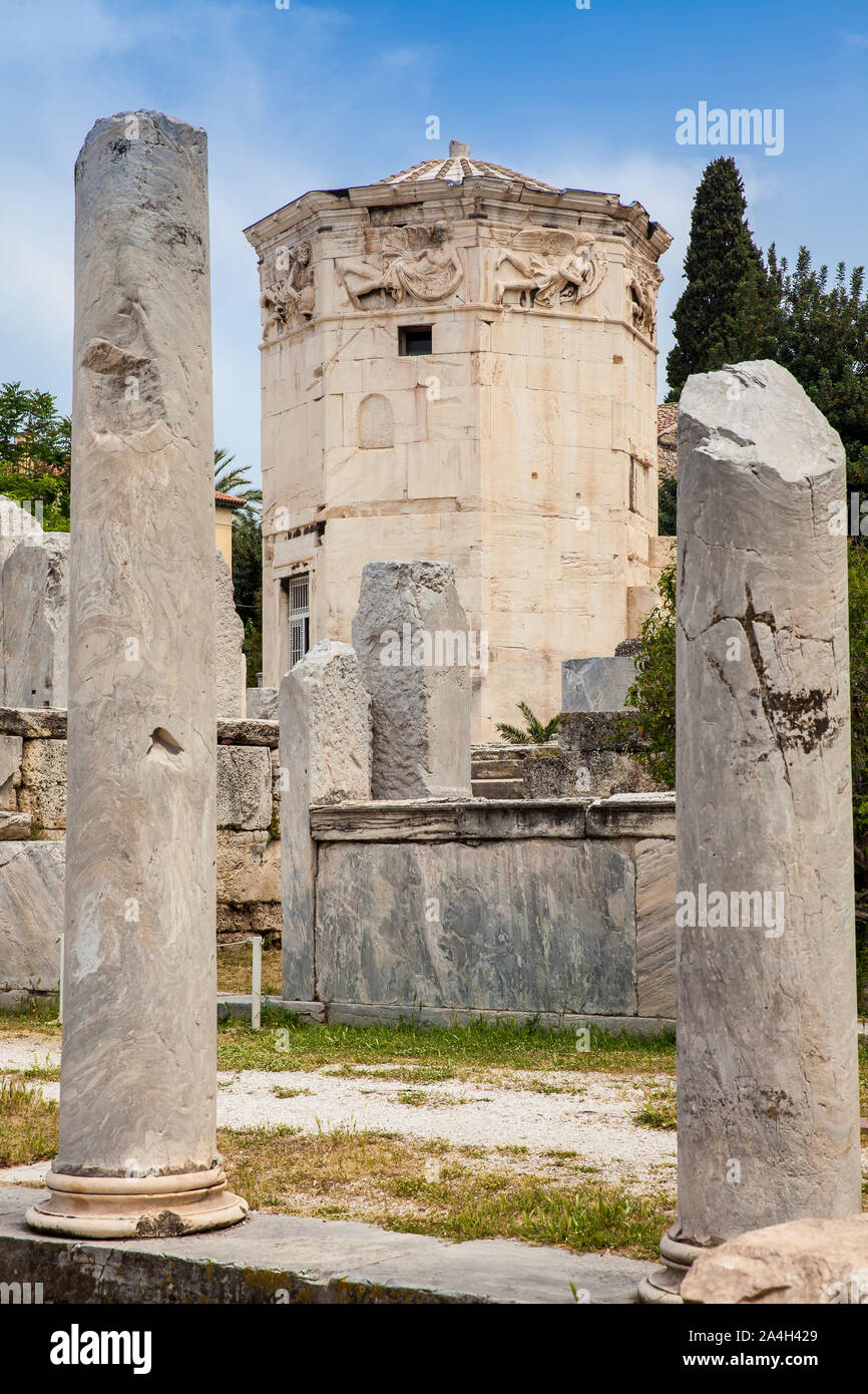 Tower of the Winds or the Horologion of Andronikos Kyrrhestes an ...