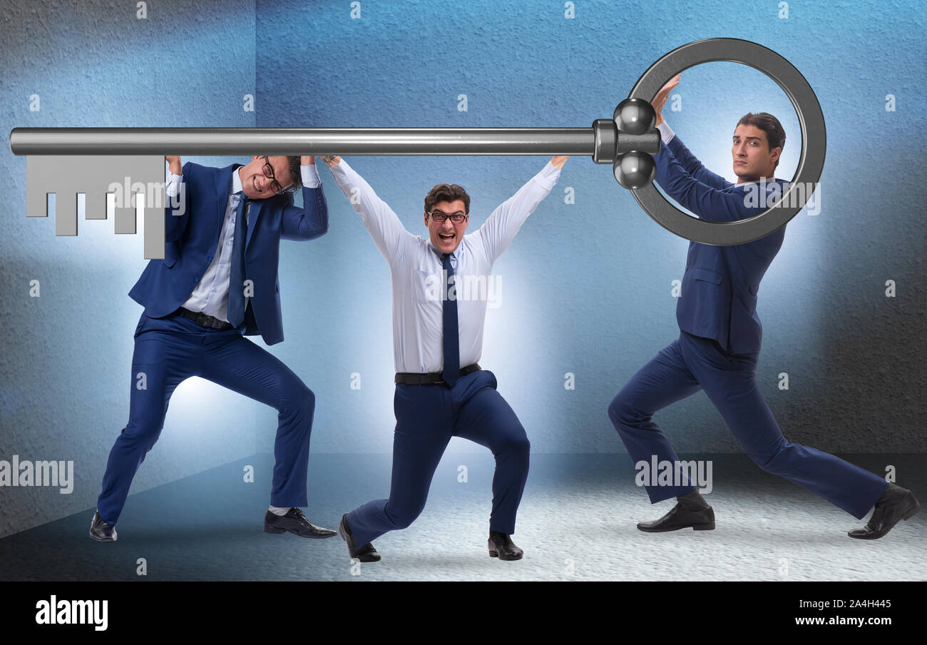 The businessmen in team and teamwork concept Stock Photo - Alamy