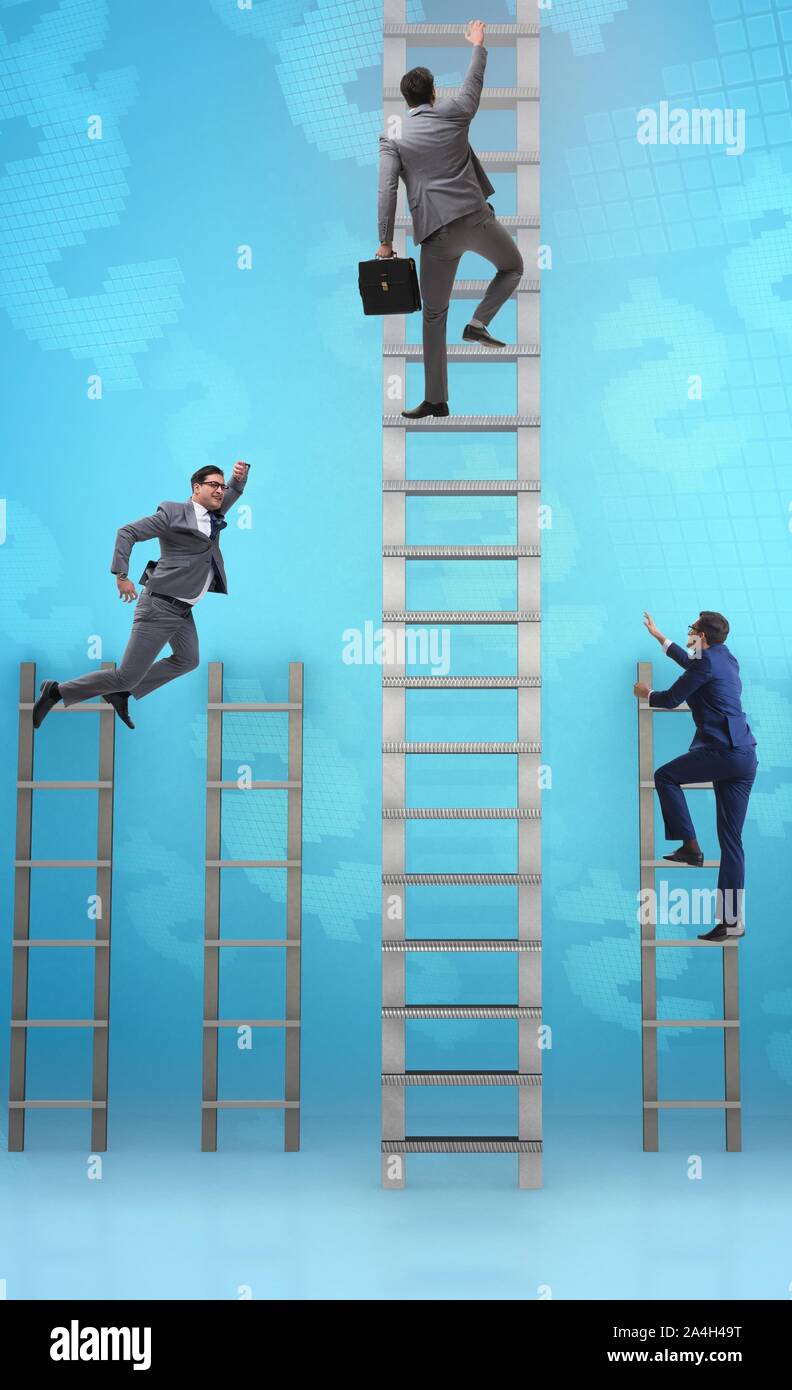 Competition concept with businessman beating competitors Stock Photo ...