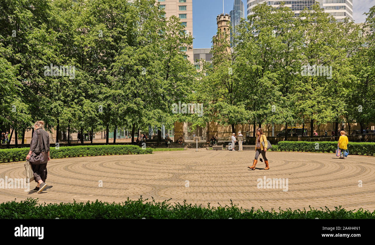 The labyrinth at Trinity Park in Toronto Stock Photo - Alamy