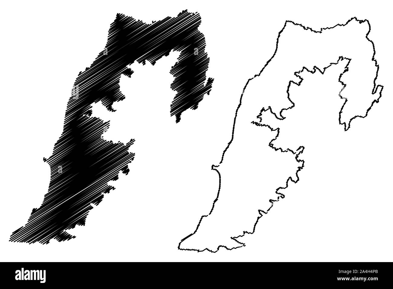 South Governorate (Lebanese Republic, Governorates of Lebanon) map ...