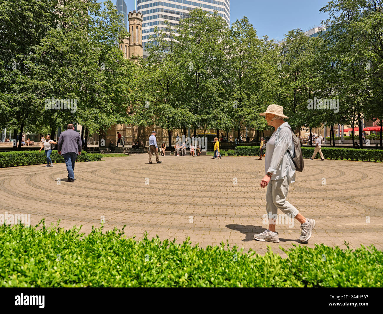 The labyrinth at Trinity Park in Toronto Stock Photo - Alamy