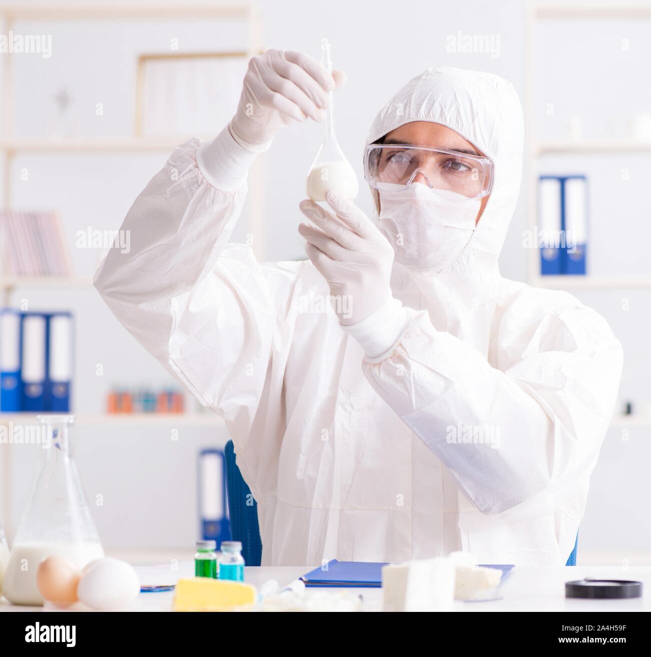 The food scientist testing new stuff in the lab Stock Photo - Alamy