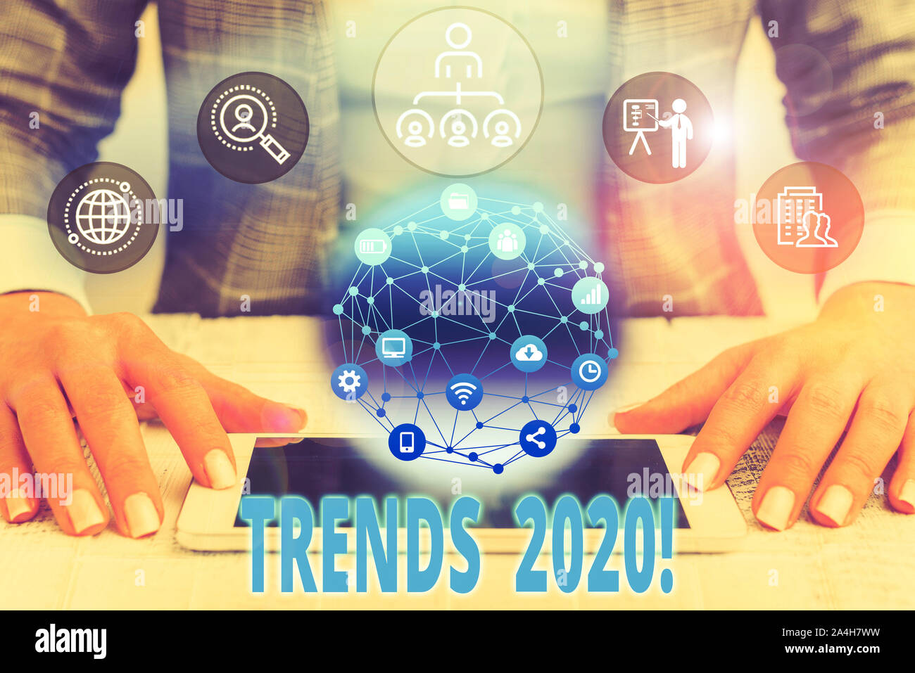 Word writing text Trends 2020. Business photo showcasing general ...