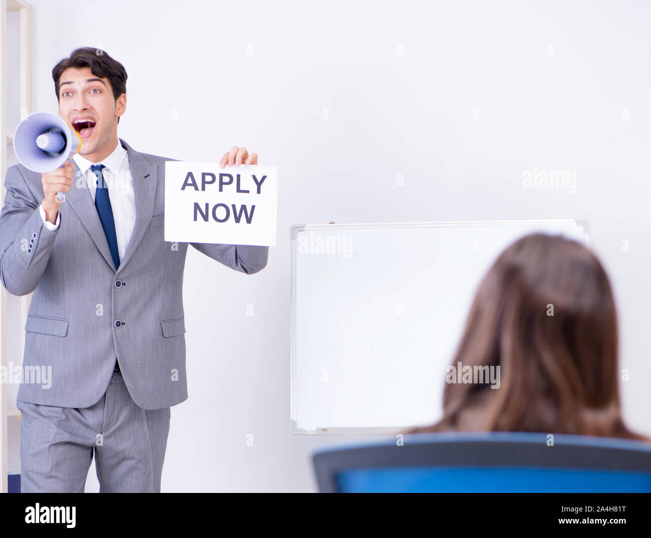 The business people in recruitment concept Stock Photo - Alamy