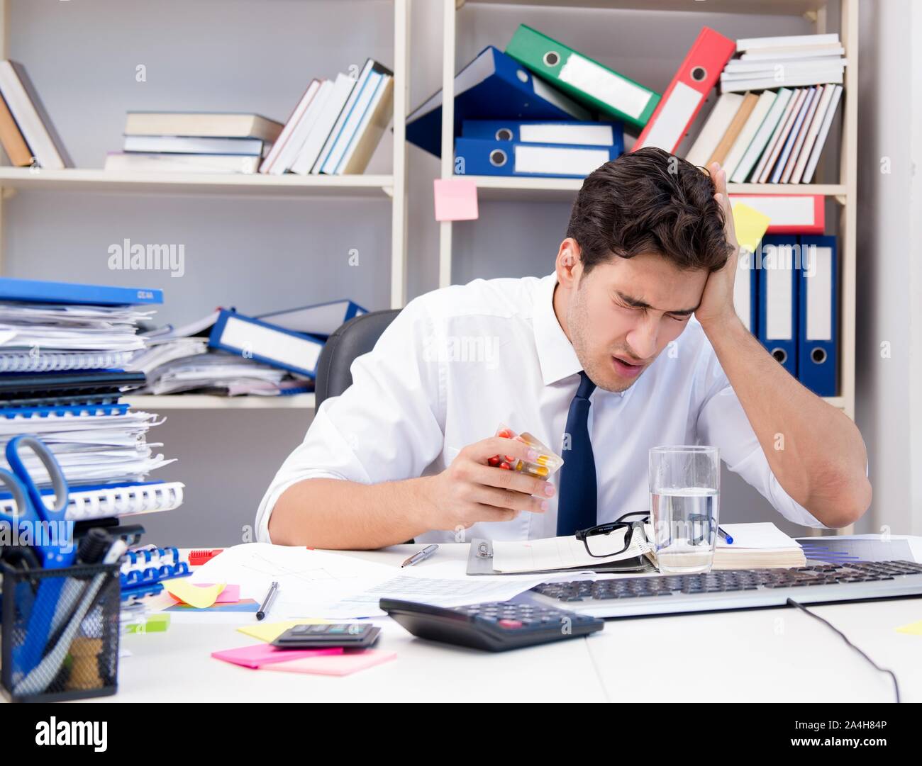 The busy frustrated businessman angry in the office Stock Photo - Alamy